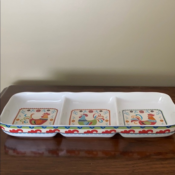 222 Fifth | Dining | 3 Section Server Suzani Rooster By 222 Fifth ...